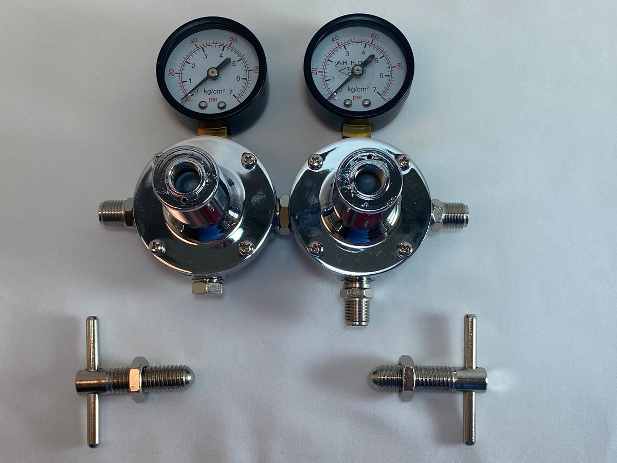 REG-26N Twin Regulator with gauges for pressure pots – Gleem Paint